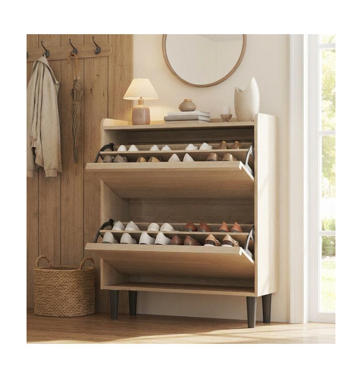 Click here for gaomon Shoe Cabinet with 2 Flip Drawers Narrow Cab... prices