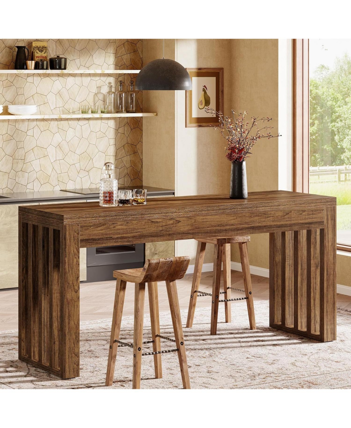 Click here for Tribesigns 63-inch Bar Table  Farmhouse Counter He... prices