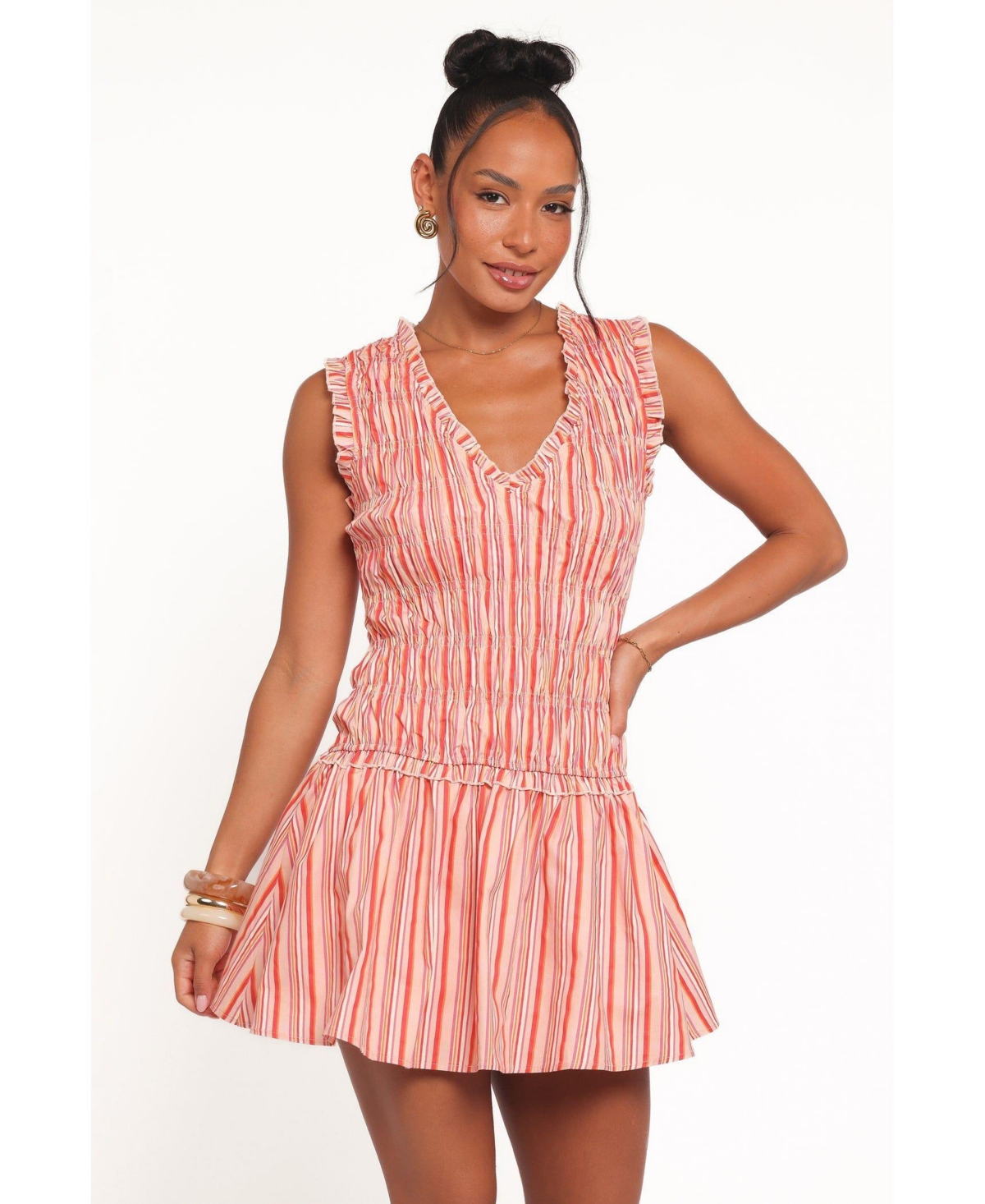Click here for Petal and Pup Womens Leabrook Mini Dress - Peach s... prices