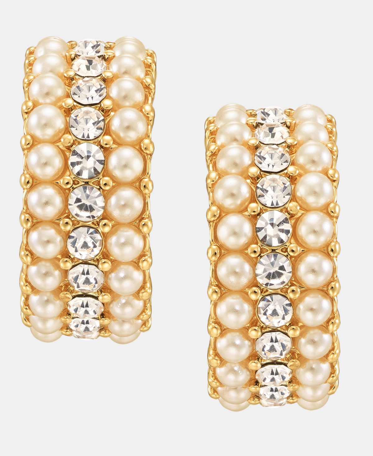 Click here for Charter Club Imitation Pearl & Crystal Three-Row H... prices
