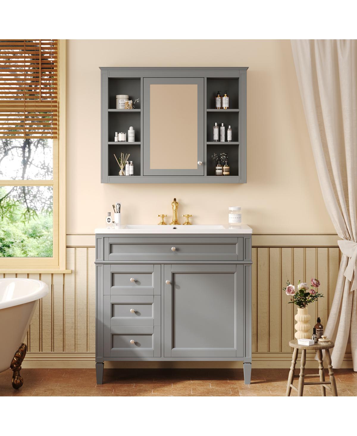 Click here for Sillysis 36" Bathroom Vanity with Sink and Mi... prices
