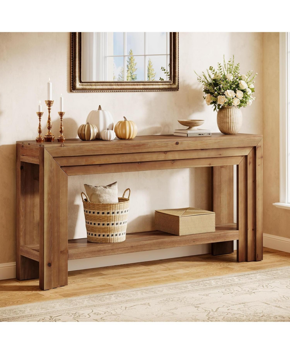 Click here for Tribesigns Solid Wood Console Table  63-Inch Entry... prices
