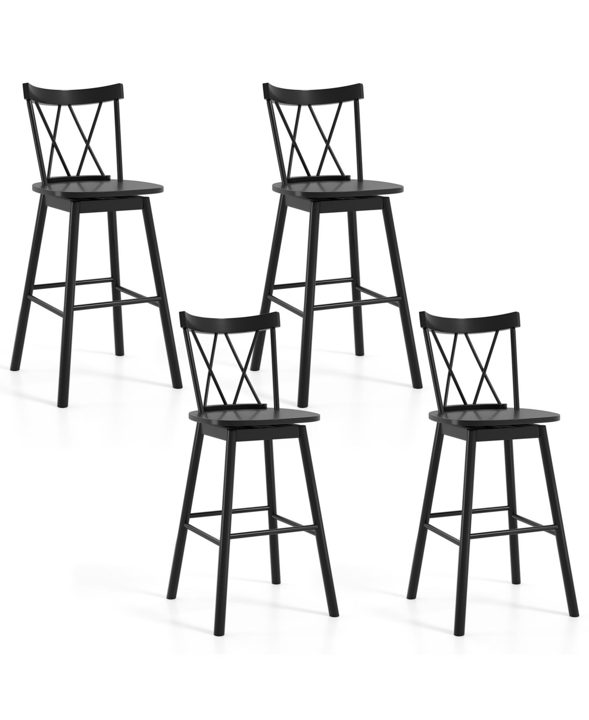 Click here for Gymax Windsor Bar Stool Set of 4 29 Swivel Rubber... prices