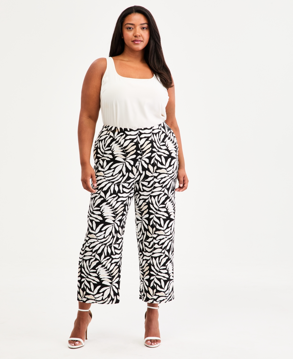 Click here for Anne Klein Essentials Plus Size Pull-On Knit Wide-... prices