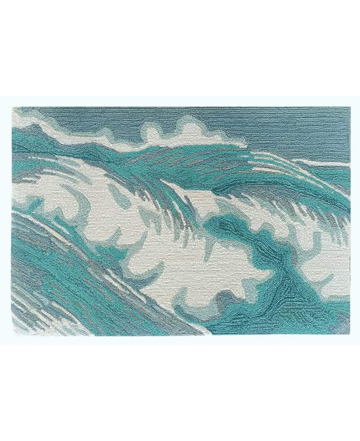 Click here for Liora Manne Capri Wave 2x3 Area Rug - Aqua prices