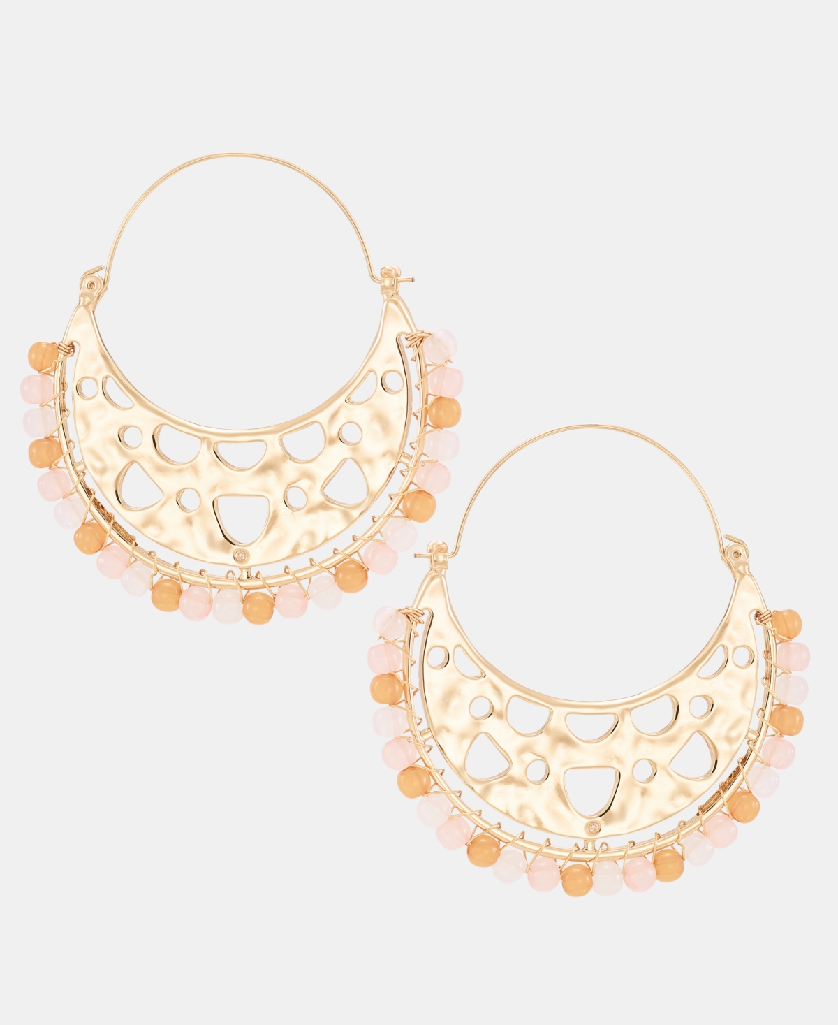 Click here for Style & Co Gold-Tone Beaded Half Hoop Earrings  Ma... prices