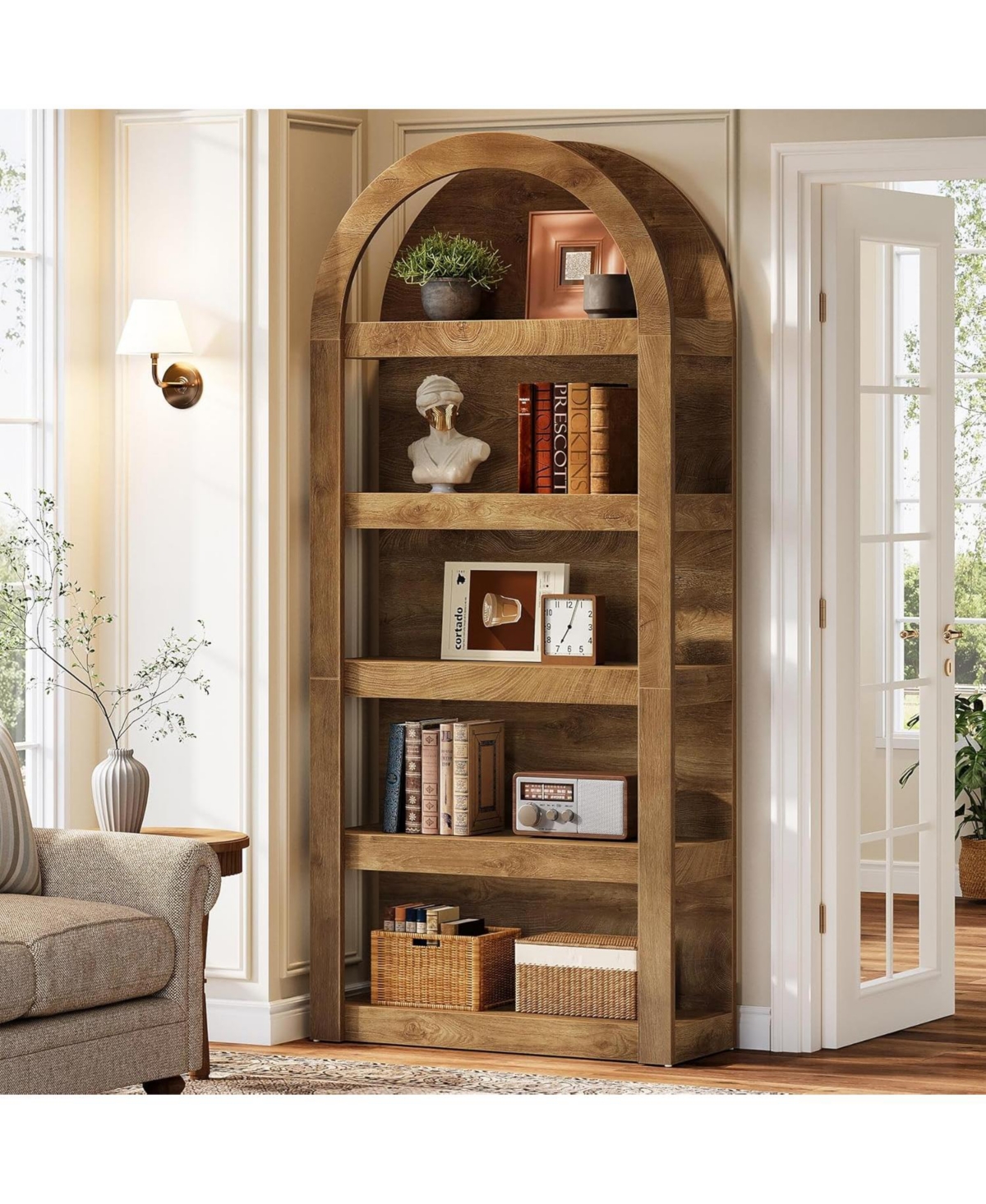 Click here for Tribesigns 5-Tier Arched Bookshelf  71" Tall... prices