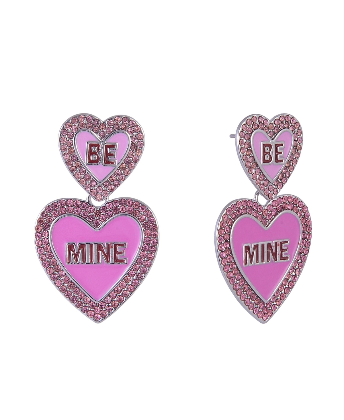 Click here for Hallmark Be Mine Pink Enamel Conversation Heart Ea... prices