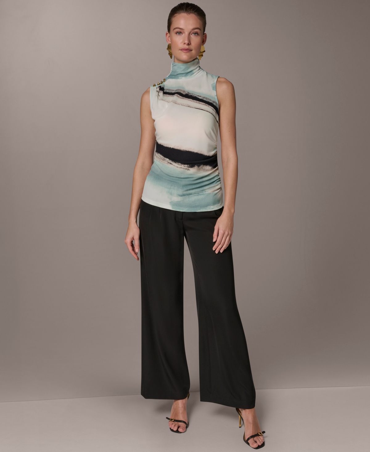 Click here for Donna Karan New York Petite Sleeveless Mock Neck T... prices