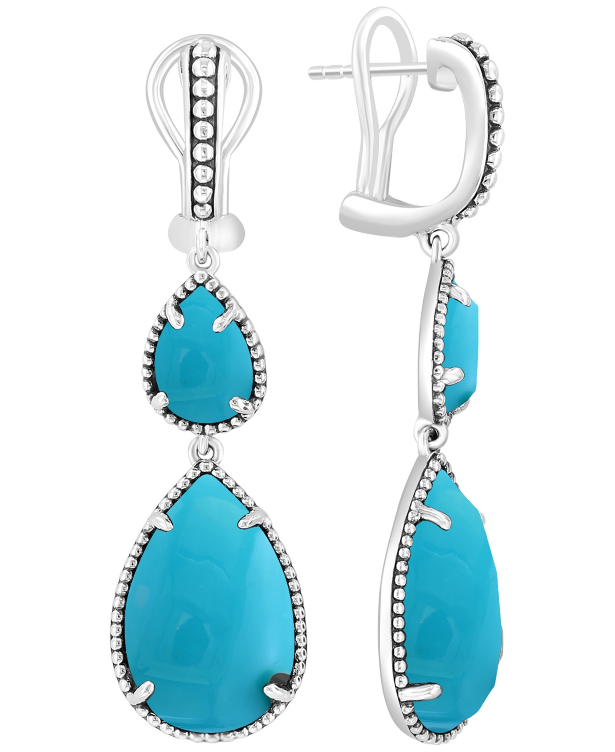Click here for Effy Collection Turquoise Drop Earrings in Gold Ov... prices