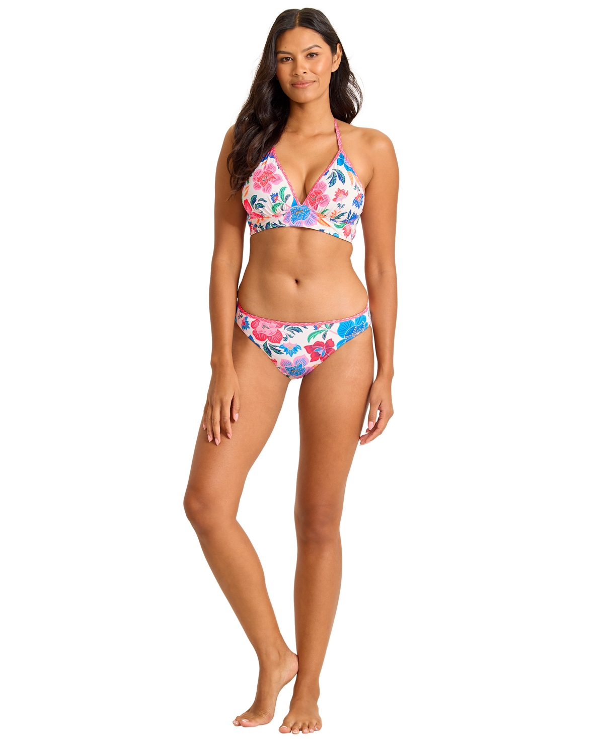 Click here for Tommy Bahama Womens V-Neck Printed Swim Top - Whit... prices