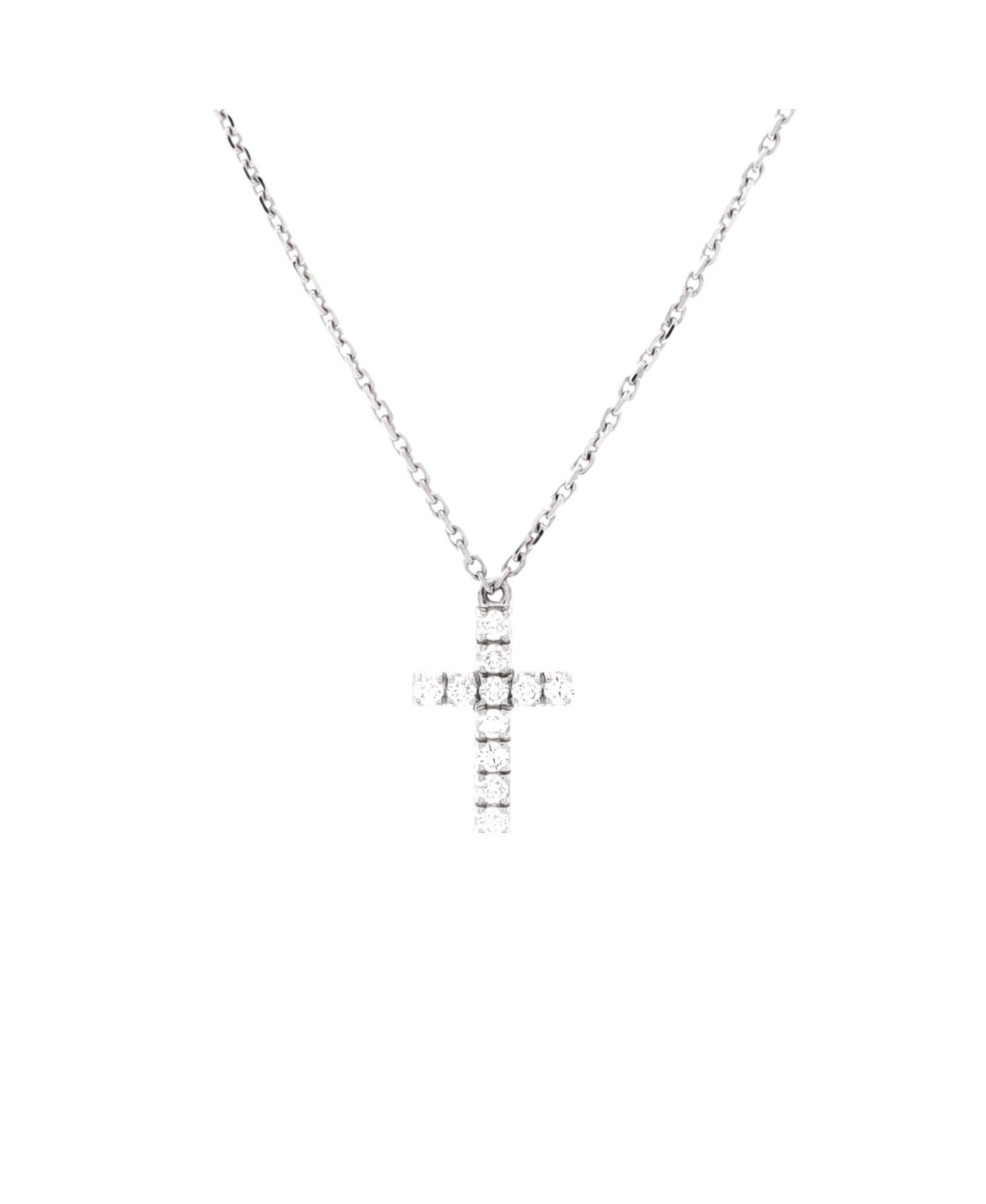 Click here for Pre-Owned Cartier Cross Pendant Necklace - 18k whi... prices