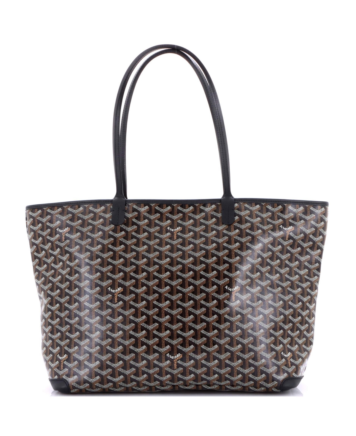 Click here for Pre-Owned Goyard Mm Artois Tote Coated Canvas - Bl... prices