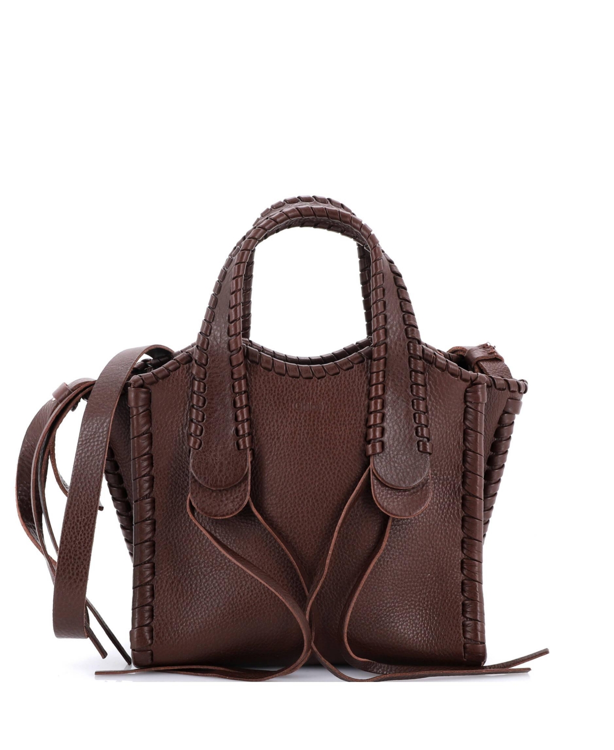 Click here for Pre-Owned Chloe Medium Mony Tote Leather - Brown prices