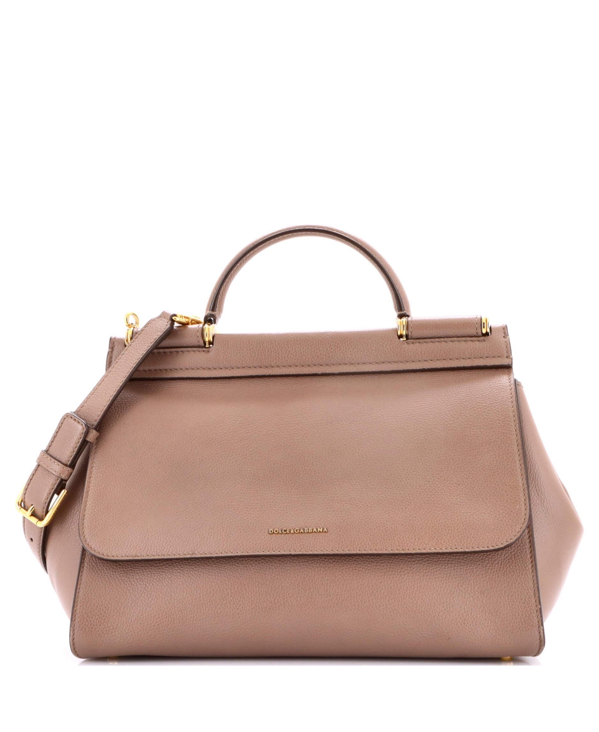 Click here for Pre-Owned Dolce & Gabbana Large Miss Sicily Bag Le... prices