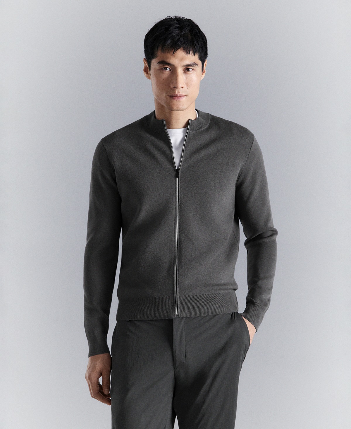 Click here for Mango Mens Comfort Stretch Knit Cardigan Sweater -... prices