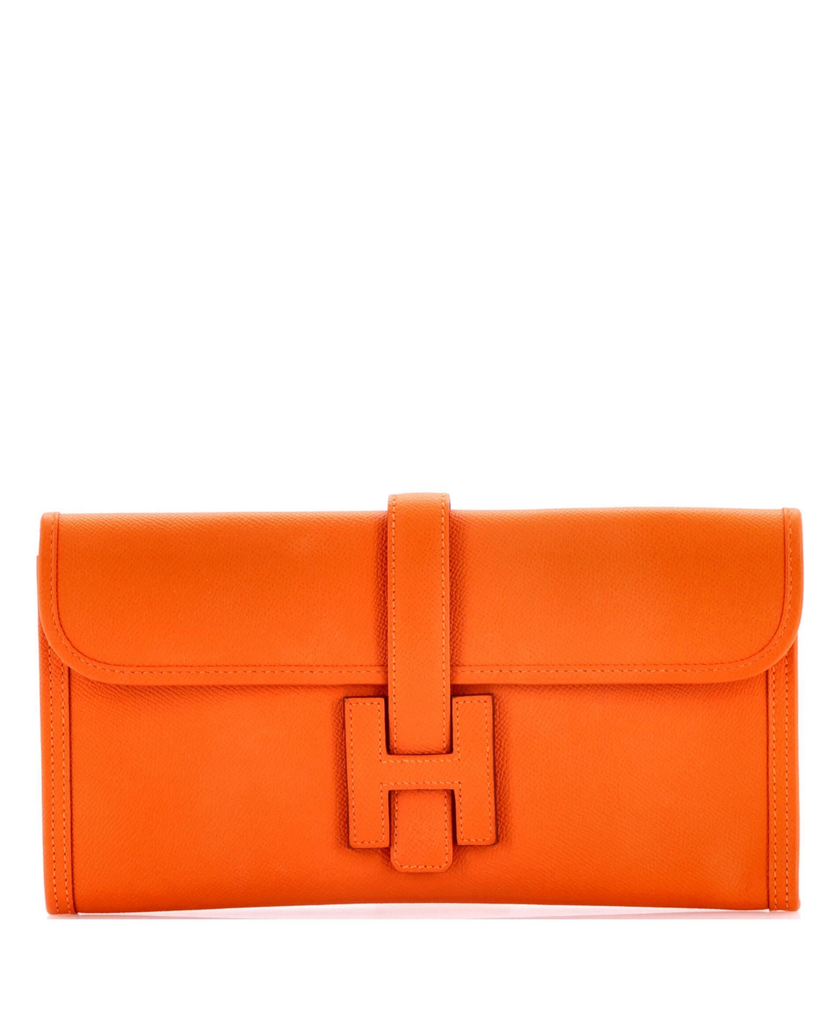 Click here for Pre-Owned HERMES 29 Jige Elan Clutch Epsom - Orang... prices