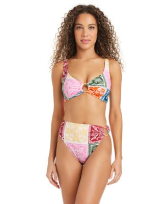 Click here for Bar Iii Cabana Club Bralette With Ring High Rise S... prices