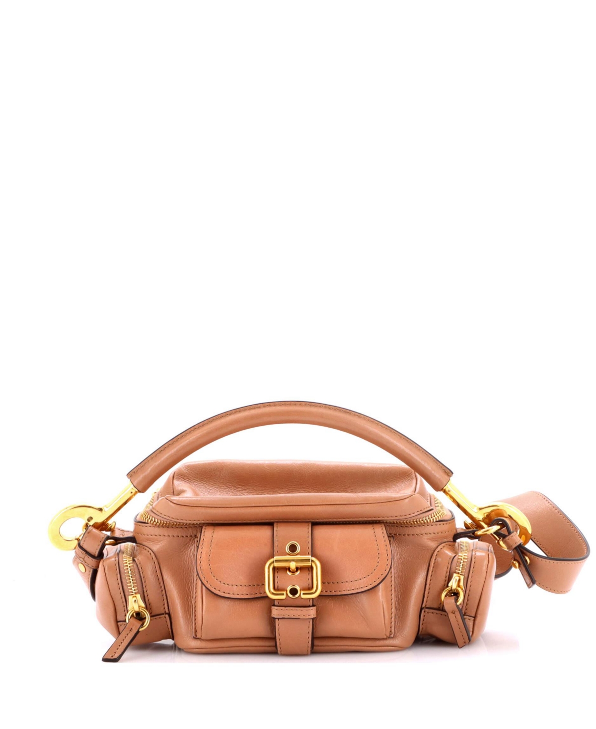 Click here for Pre-Owned Chloe Small Buckle Zip Camera Bag Leathe... prices