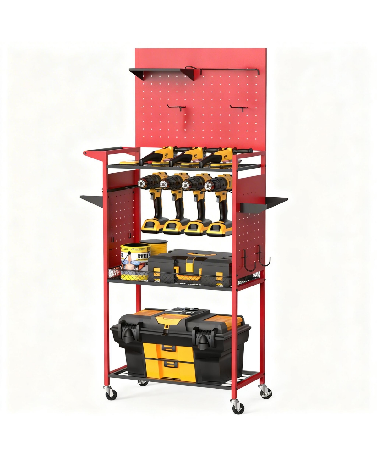 Click here for Yigii Large Pegboard Tool Organizer Cart with 3-Ti... prices