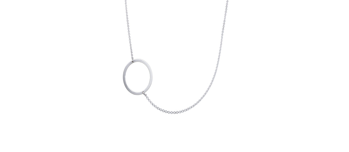 Click here for Oak & Luna Sideways Initial Necklace in Sterling S... prices