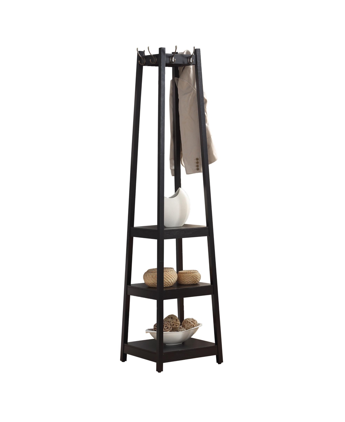 Click here for Rainsken Trapezoid Coat Rack with 3-Tier Storage S... prices