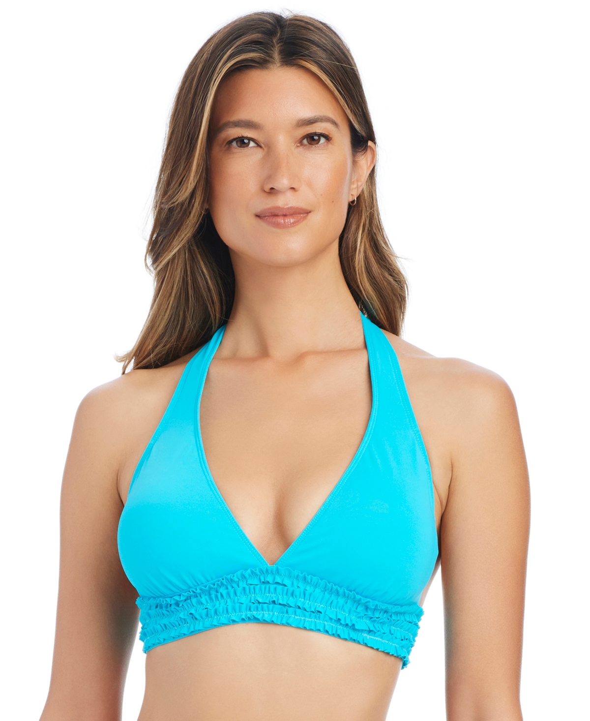 Click here for Bleu by Rod Beattie Womens Rufflicious Halter Neck... prices