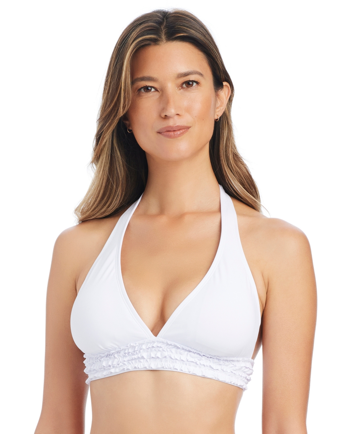 Click here for Bleu by Rod Beattie Womens Rufflicious Halter Neck... prices