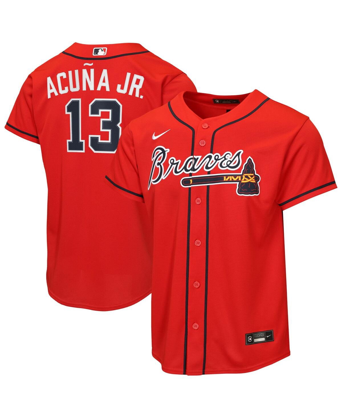 Click here for Nike Big Boys and Girls Ronald Acuna Jr. Red Atlan... prices