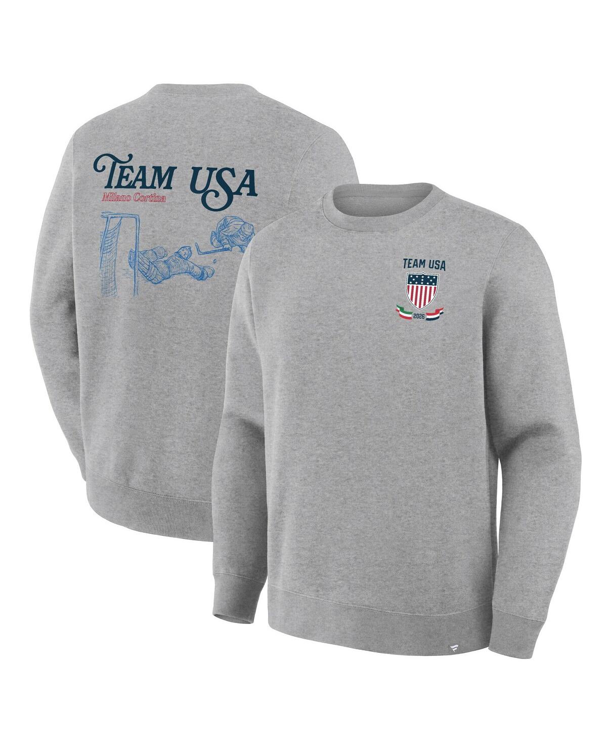 Click here for Fanatics Mens Heather Gray Team Usa Milano Cortina... prices