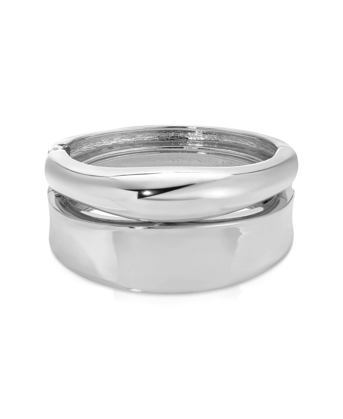 Click here for Ettika Double Golden Bangle Bracelet Set - Silver prices