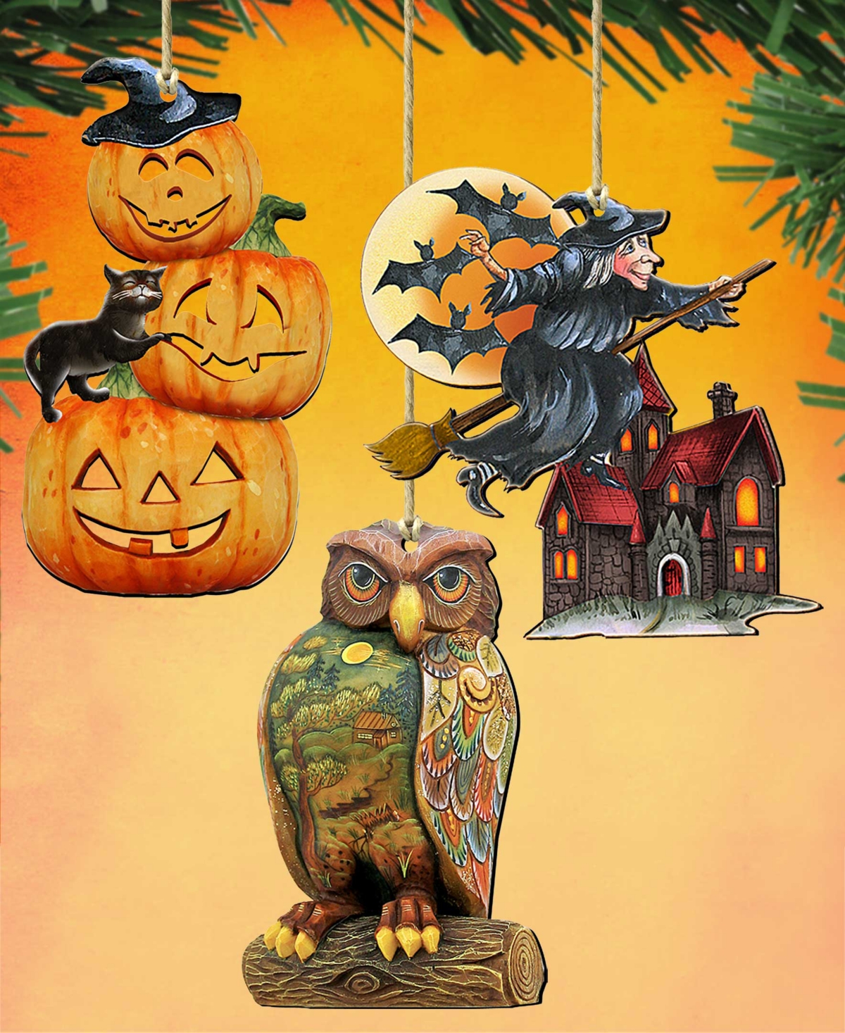 Click here for Designocracy Classic Holiday Ornaments  Set of 3 -... prices