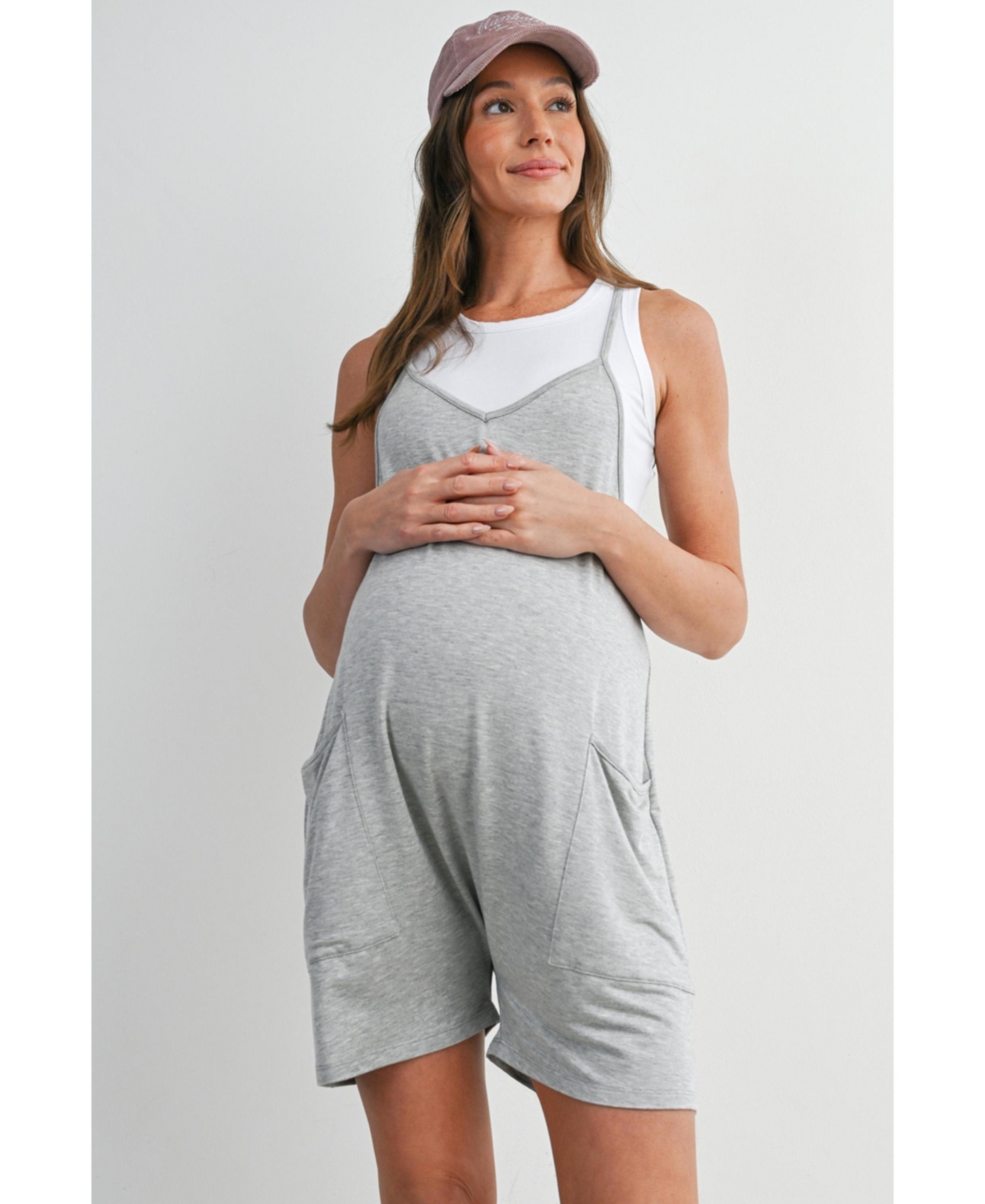 Click here for Hello Miz Maternity Sleeveless Loose Fit V-Neck Ro... prices