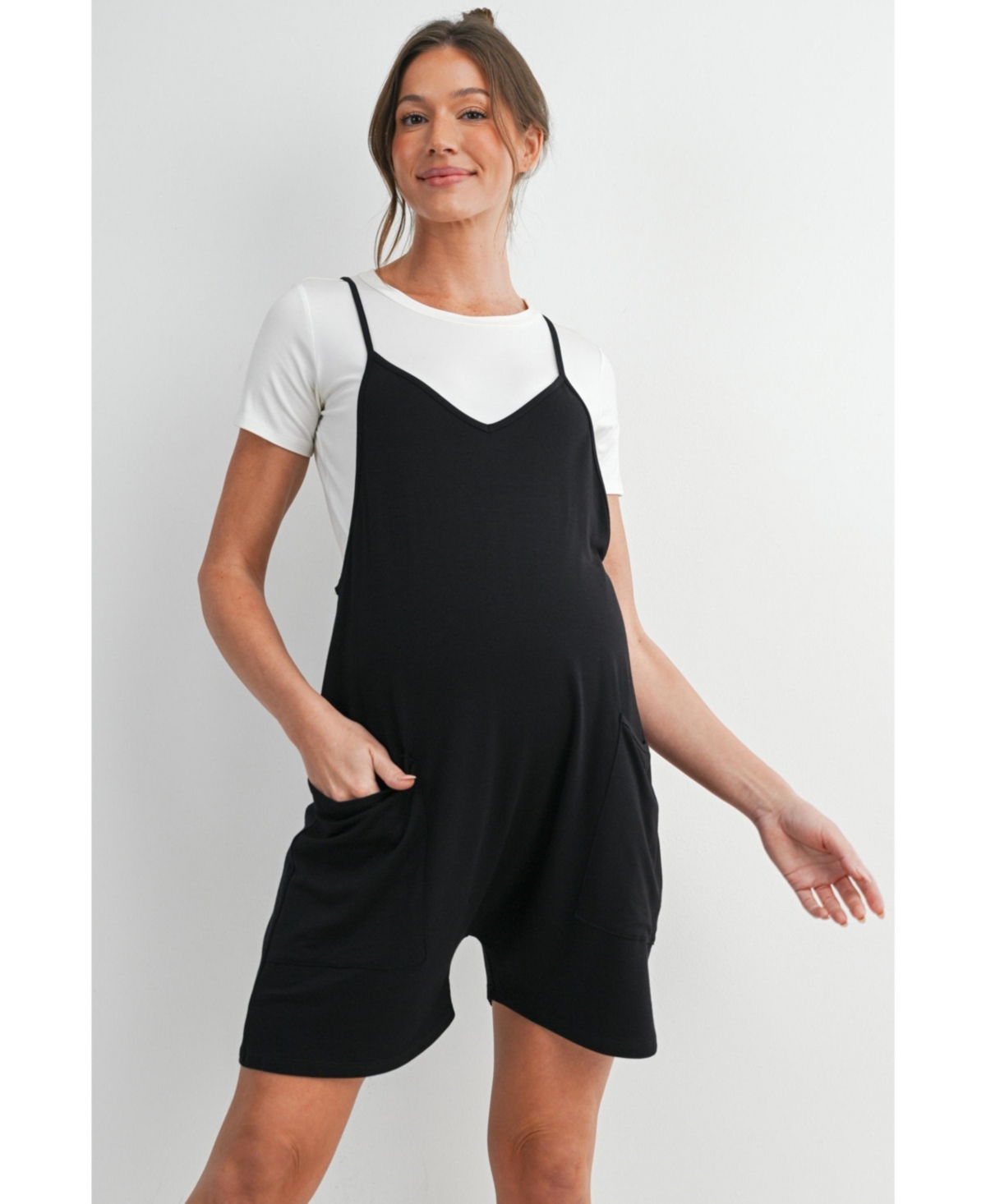 Click here for Hello Miz Maternity Sleeveless Loose Fit V-Neck Ro... prices