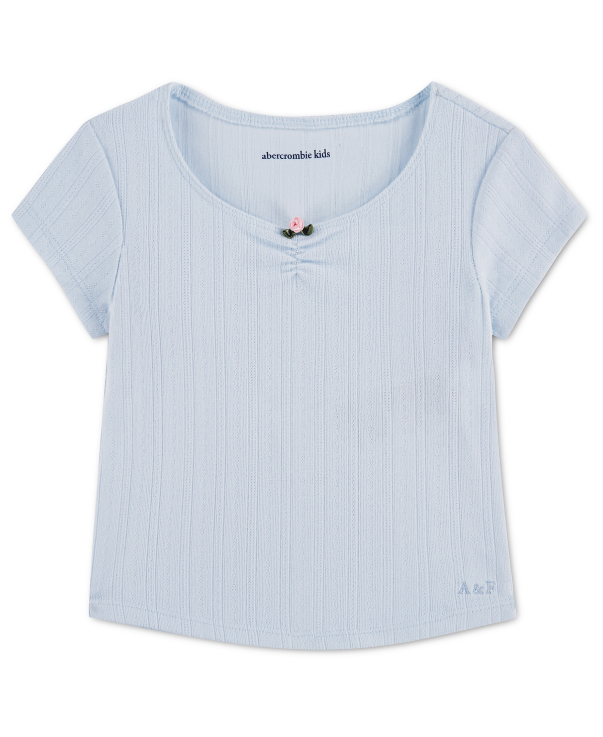 Click here for abercrombie kids Girls Scoop Neck T-shirt - Blue prices