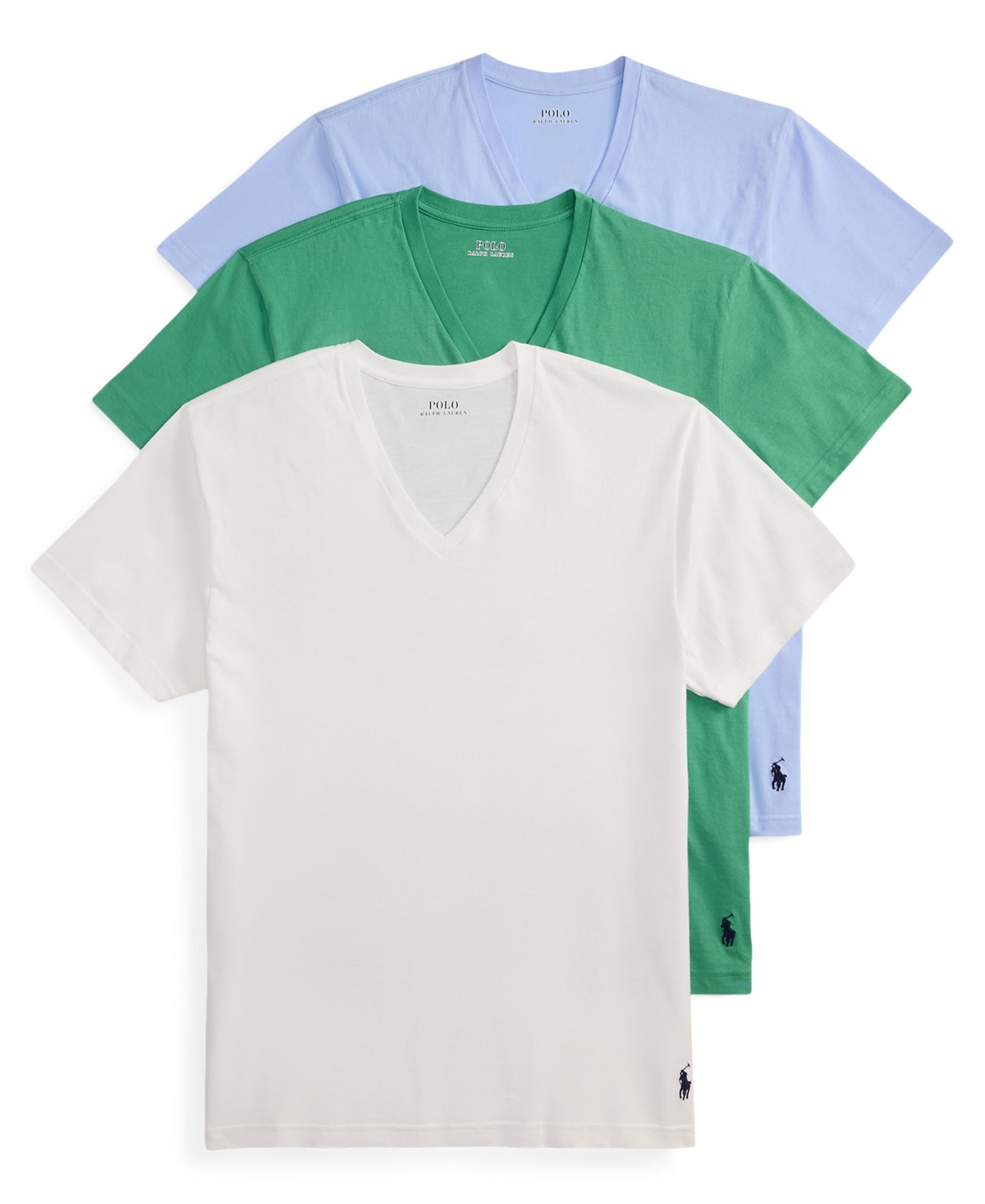 Click here for Polo Ralph Lauren Mens 3-Pack Classic Cotton V-Nec... prices