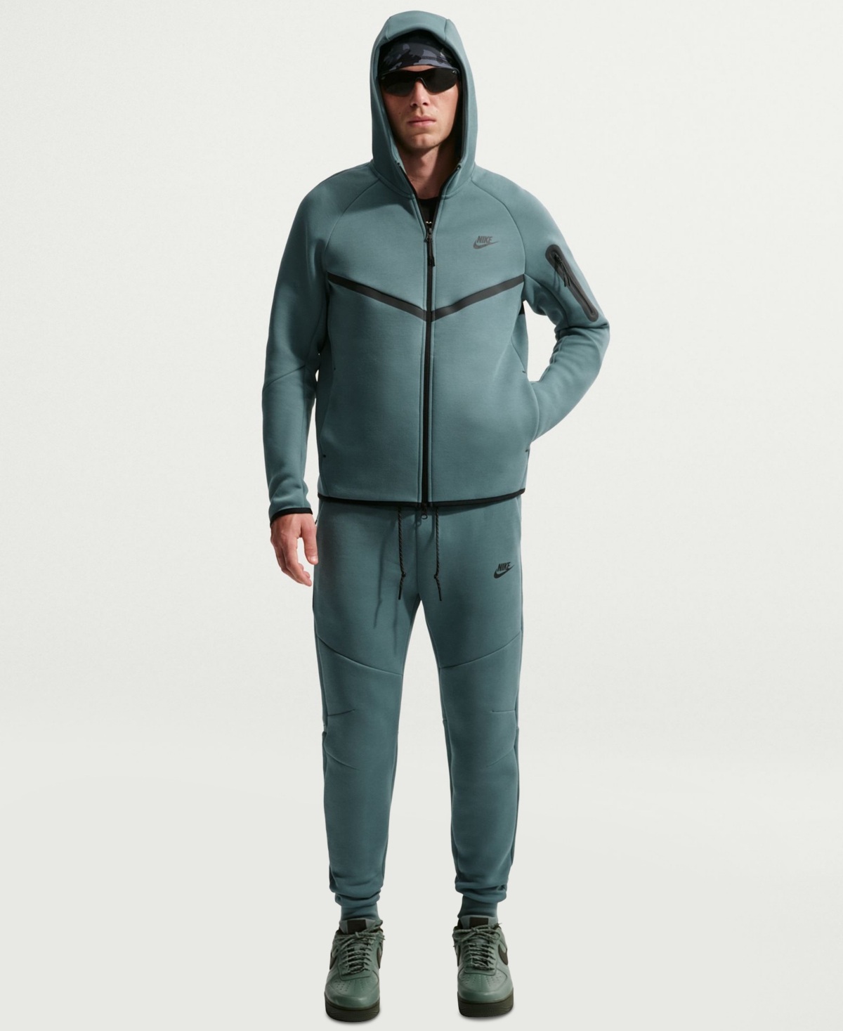 Click here for Nike Mens Tech Fleece Full-Zip Windrunner Logo Hoo... prices