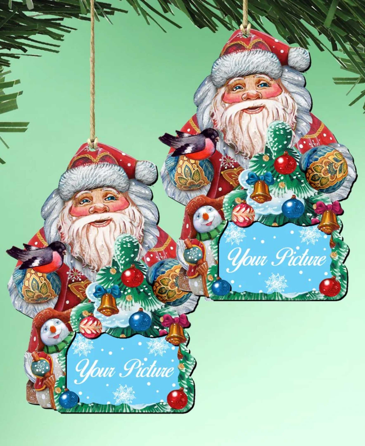 Click here for Designocracy Santa Picture Frame Ornament Set of 2... prices
