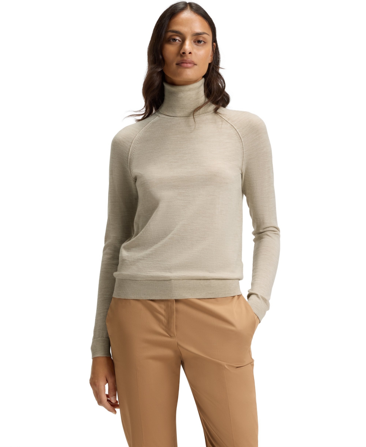 Click here for Boss by Hugo Boss Womens Merino Wool Rollneck Swea... prices