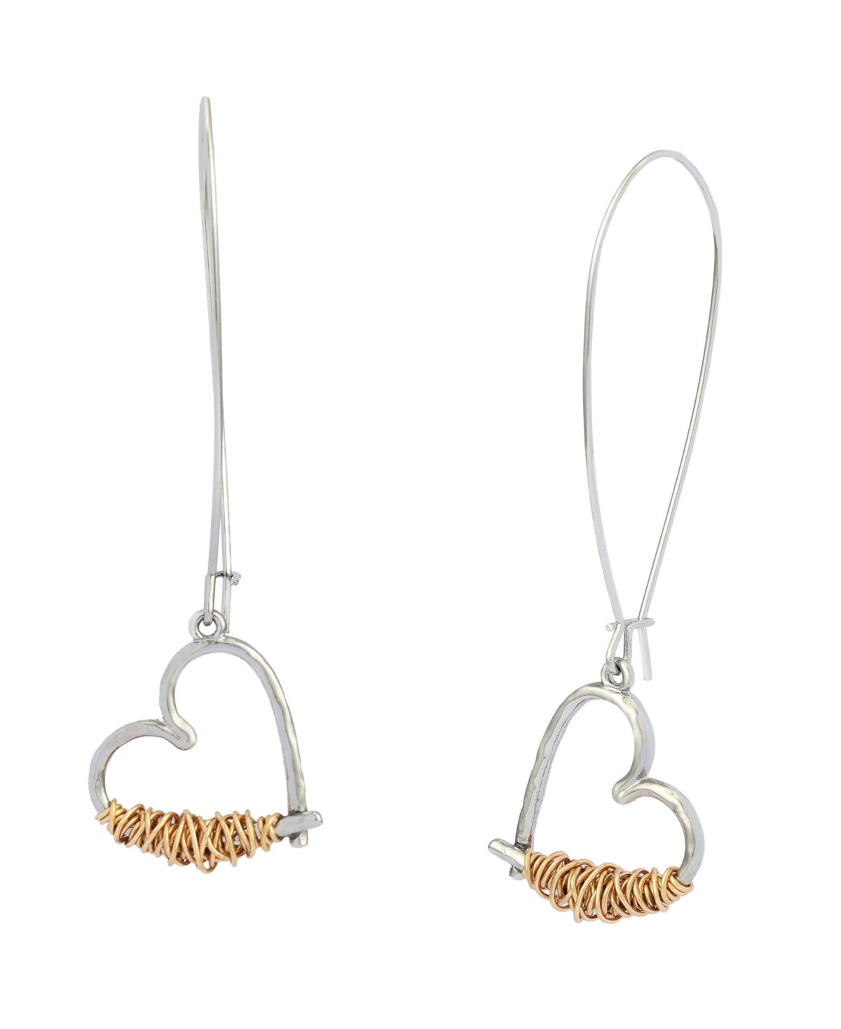 Click here for Robert Lee Morris Soho Two-Tone Heart Dangle Earri... prices
