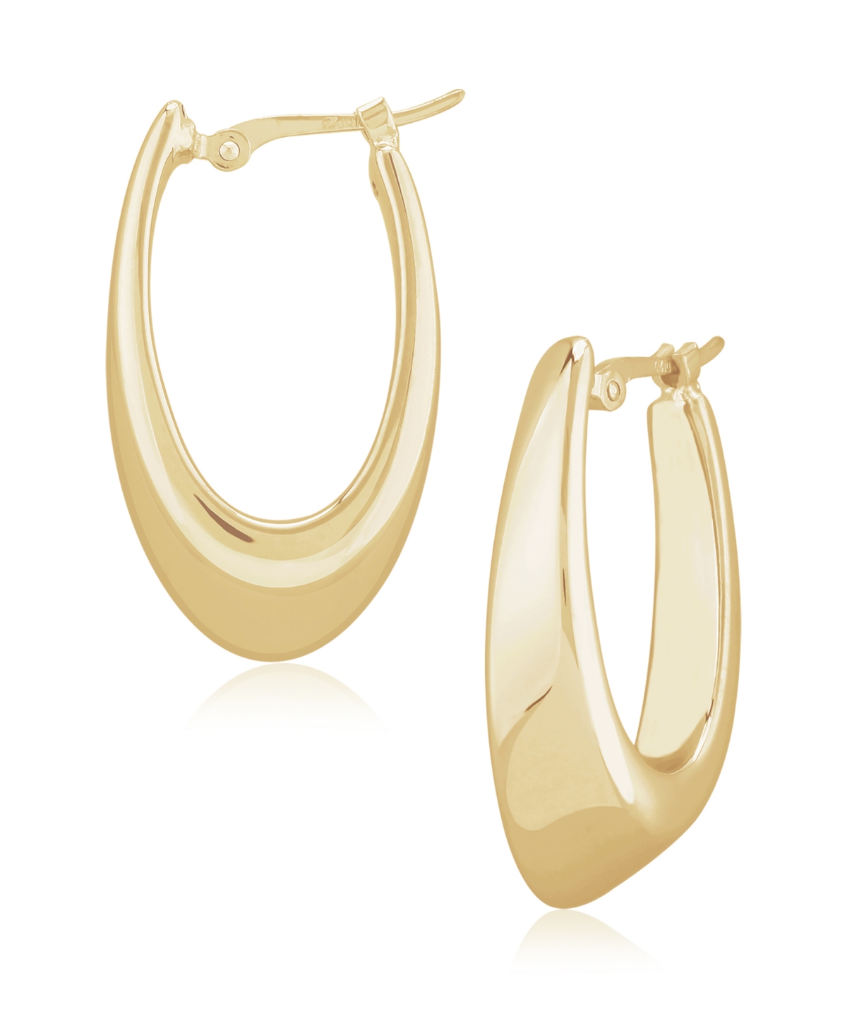 Click here for 14k Gold Earrings  Visor Earrings - Yellow Gold prices