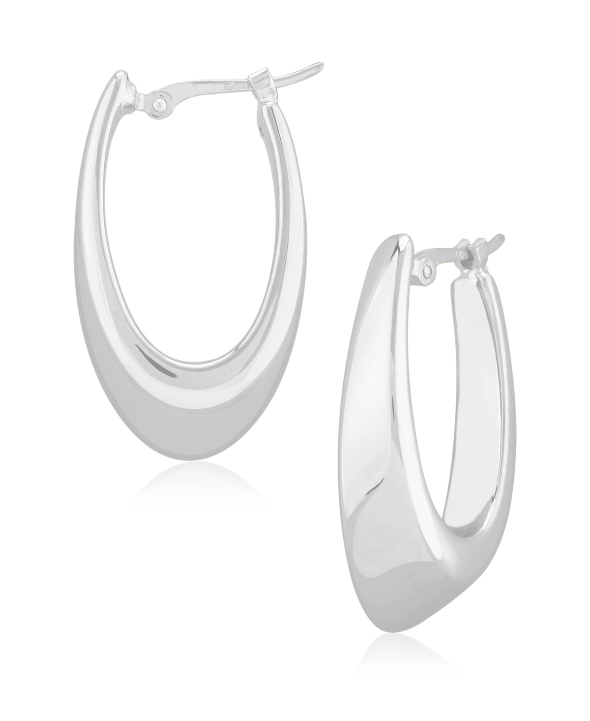 Click here for 14k Gold Earrings  Visor Earrings - White Gold prices