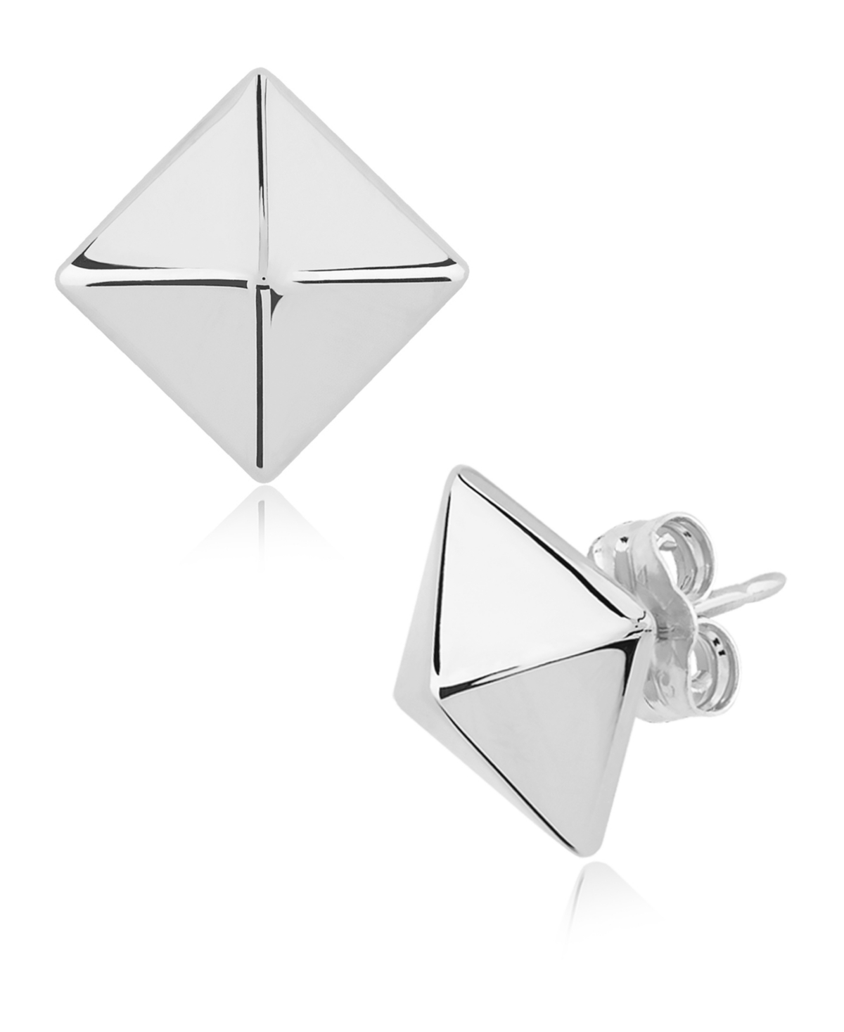 Click here for Pyramid Stud Earrings in 14k Gold  White or Rose G... prices