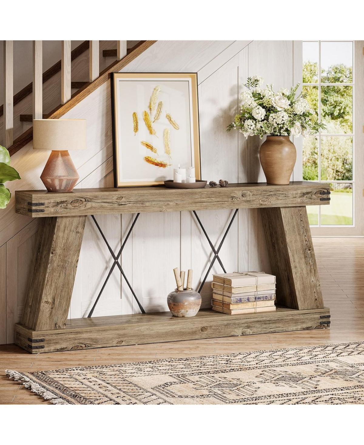 Click here for Tribesigns Farmhouse Console Table  Long Sofa Tabl... prices