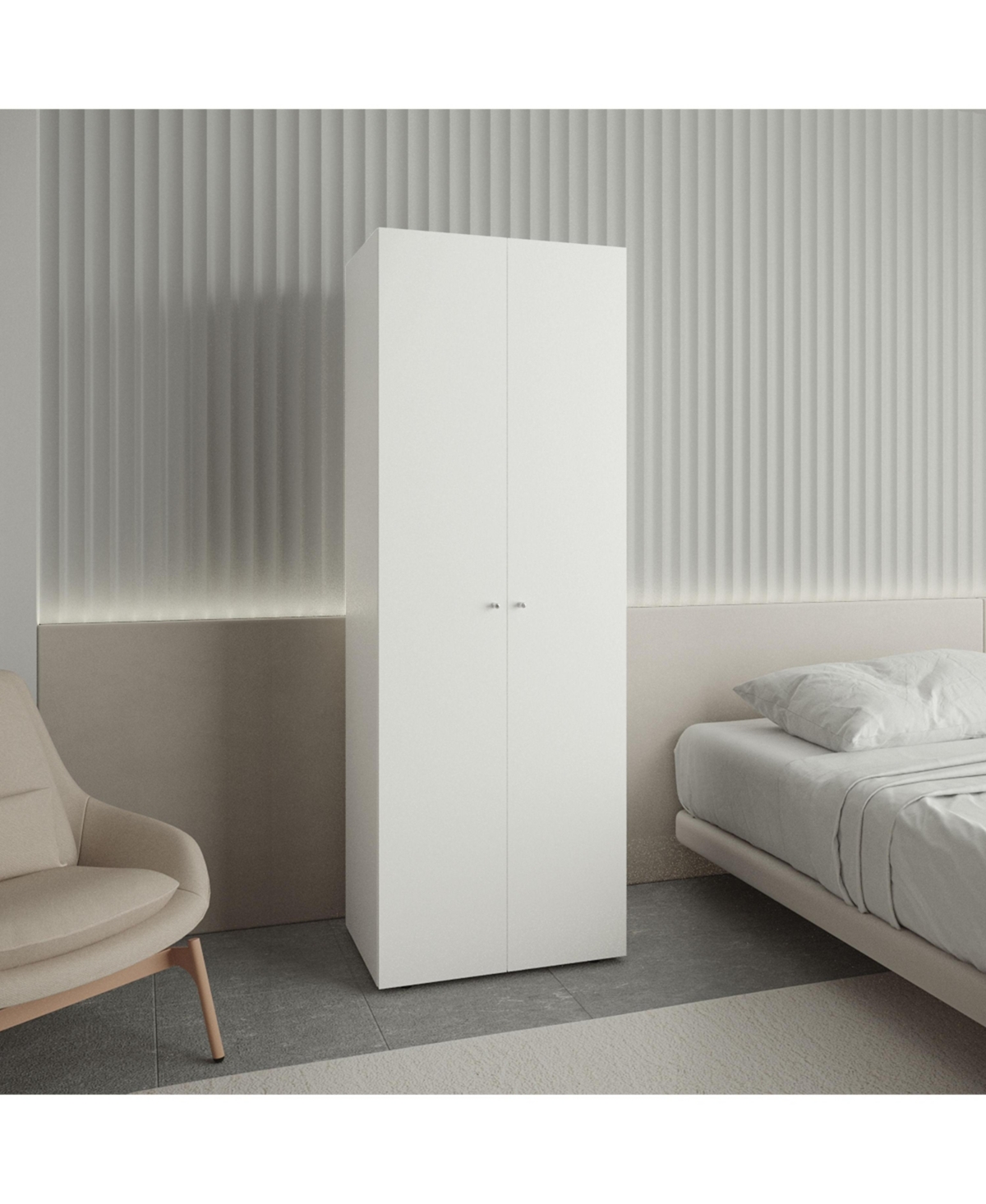 Click here for Flynama Home 2 Doors Closet System Armoire with Ha... prices