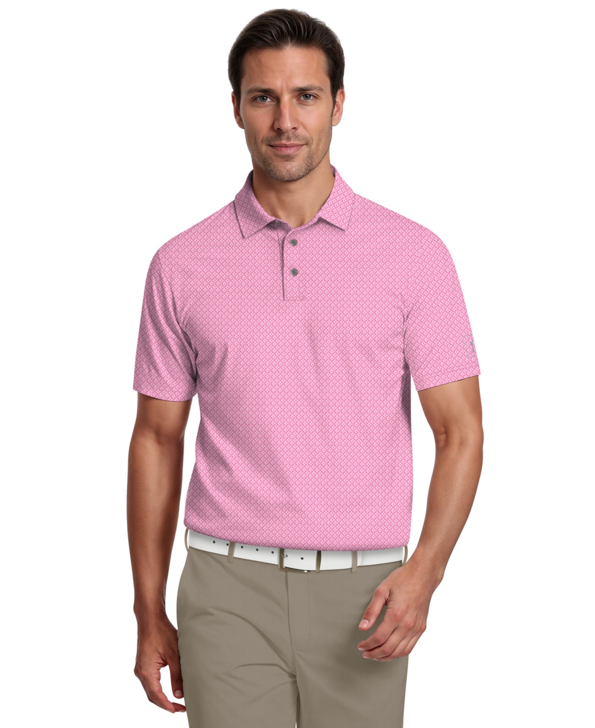 Click here for Pga Tour Mens Essential Geo Print Golf Polo Shirt... prices