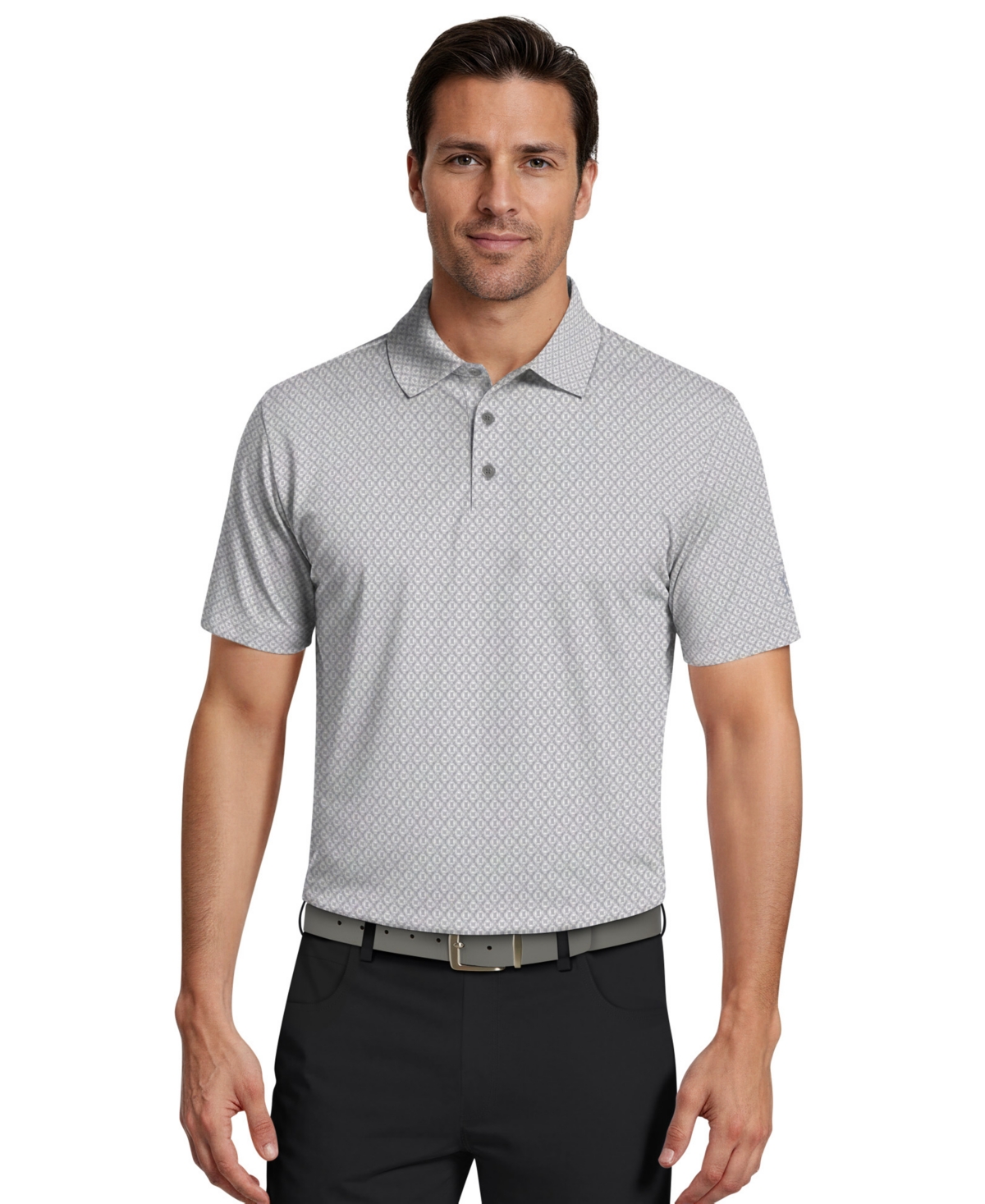 Click here for Pga Tour Mens Essential Geo Print Golf Polo Shirt... prices