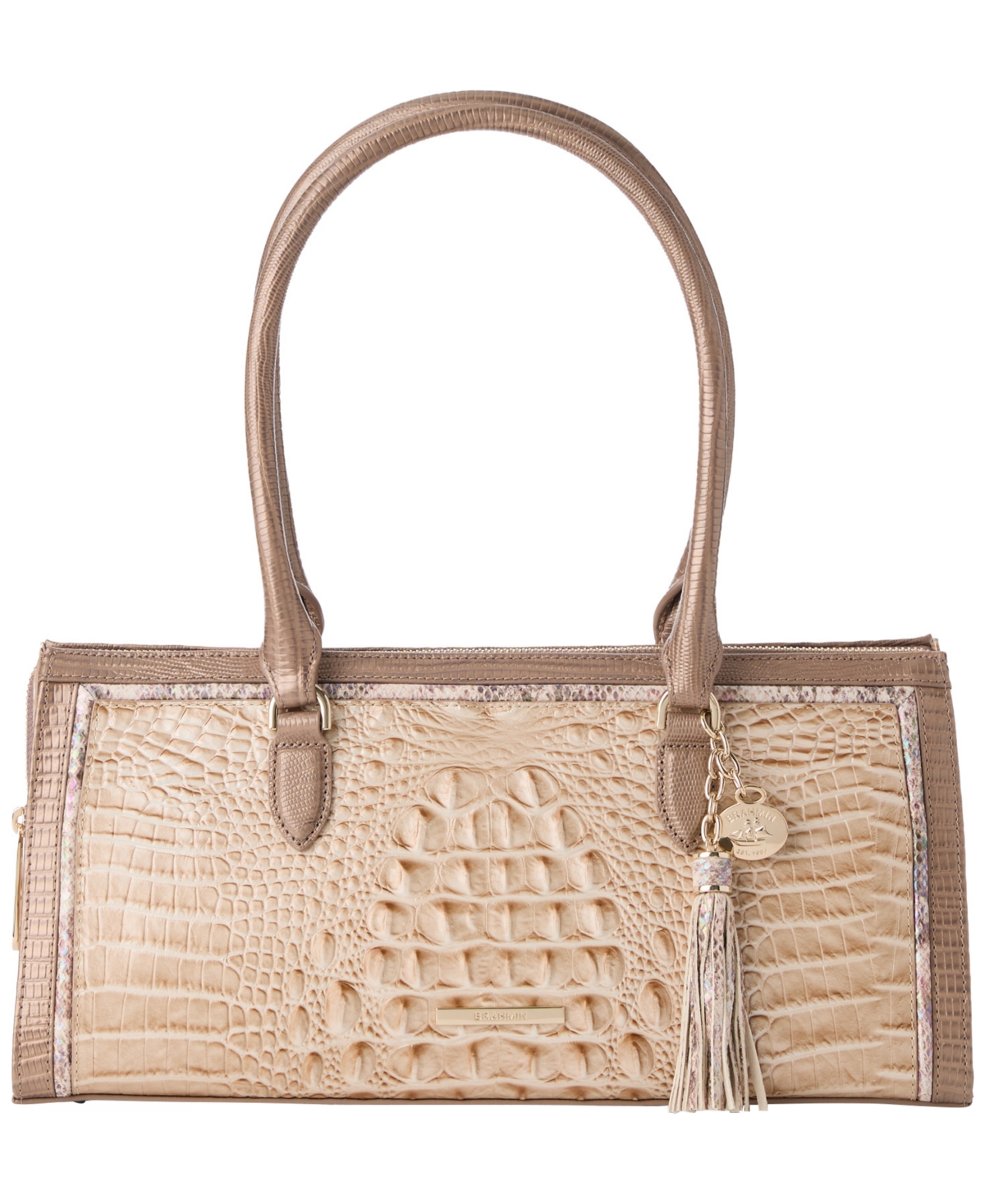 Click here for Brahmin Sophia Sintra Leather Satchel Bag - Multi prices