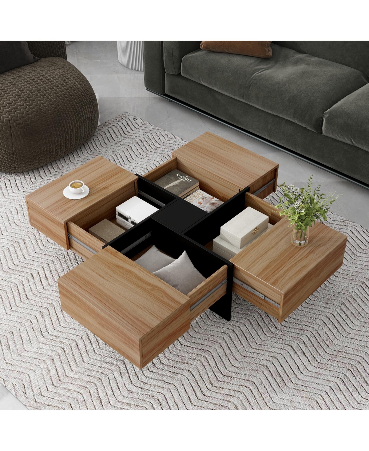 Click here for Rainsken Coffee Table - Square Center Table with 4... prices