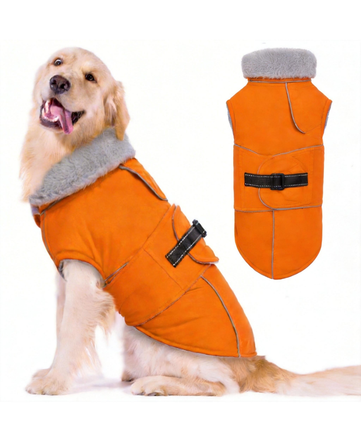 Click here for Aronkl Reflective Waterproof Dog Jacket with Fur C... prices
